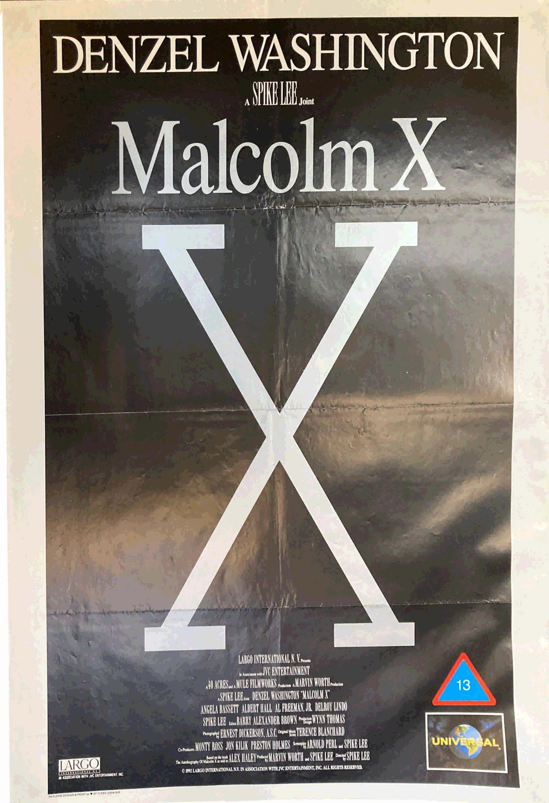 Original "Malcolm X" Movie Poster - Vintage & Modern