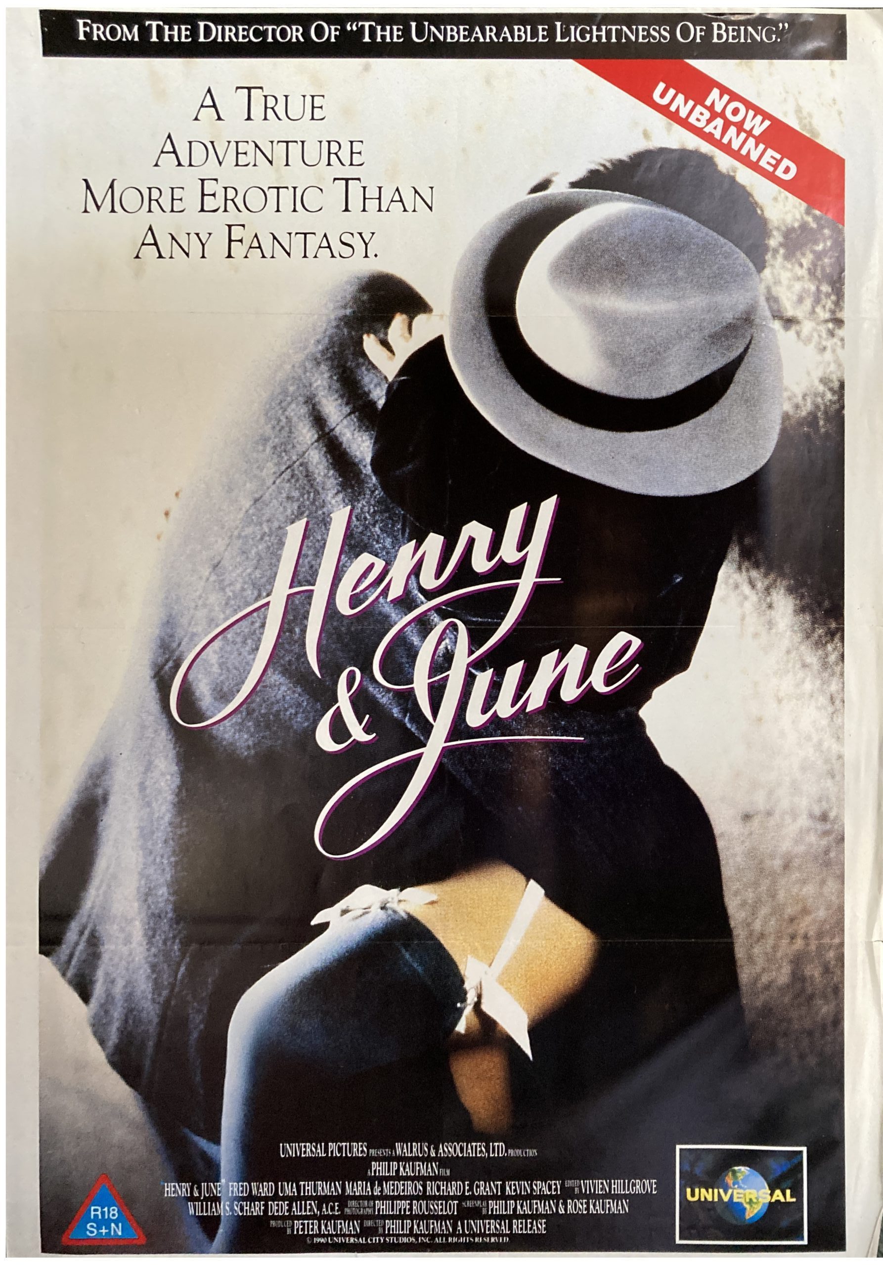 Original "Henry And June" Movie Poster - Vintage & Modern